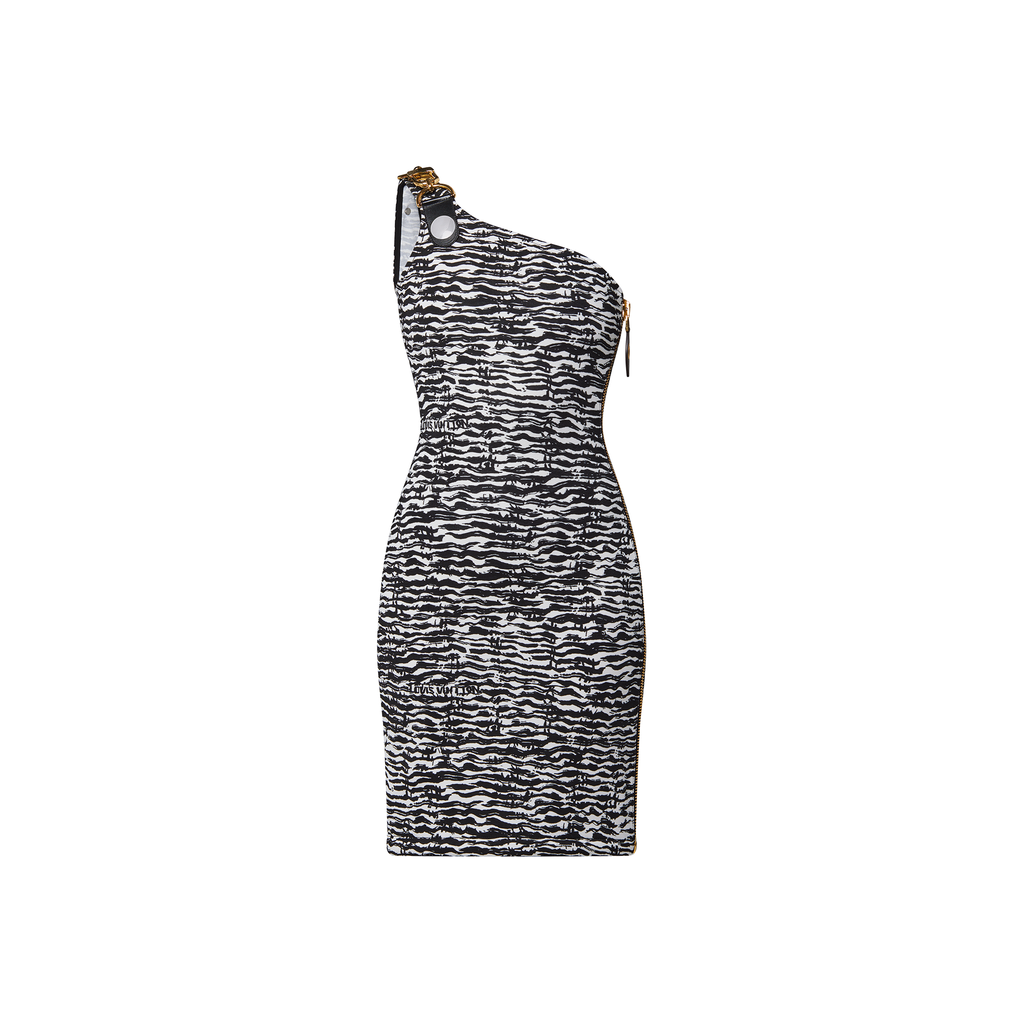 Ink Tiger Xxl Detail One Shoulder Dress Women Ready To Wear Louis